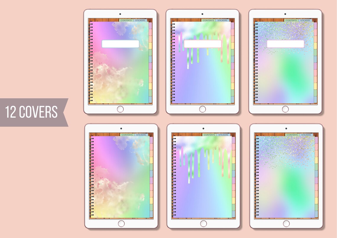 Rainbow DIGITAL NOTEBOOK goodnotes digital diary journal | Etsy