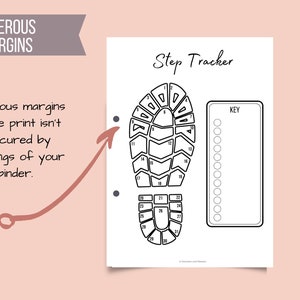 STEP TRACKER Printable Tracker Habit Tracker Goal Tracker Bullet ...