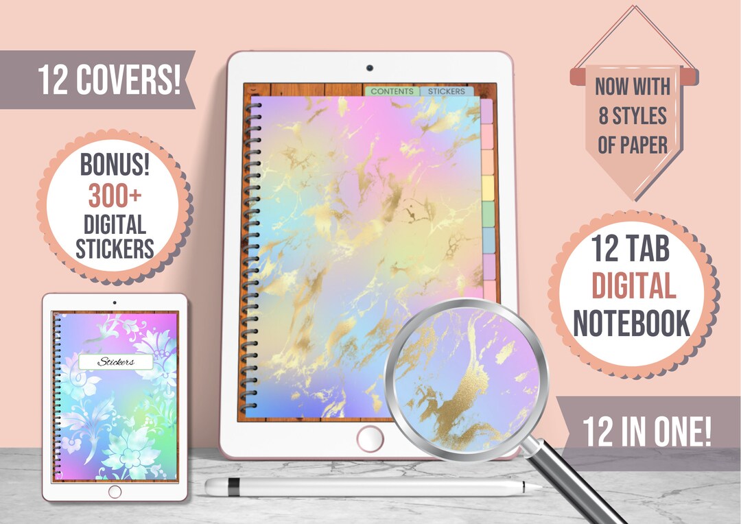 Rainbow DIGITAL NOTEBOOK Goodnotes Digital Diary Journal - Etsy UK