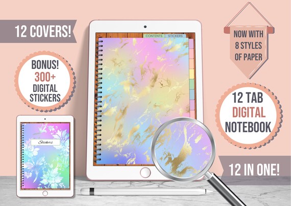 Rainbow DIGITAL NOTEBOOK Goodnotes Digital Diary Journal | Etsy UK