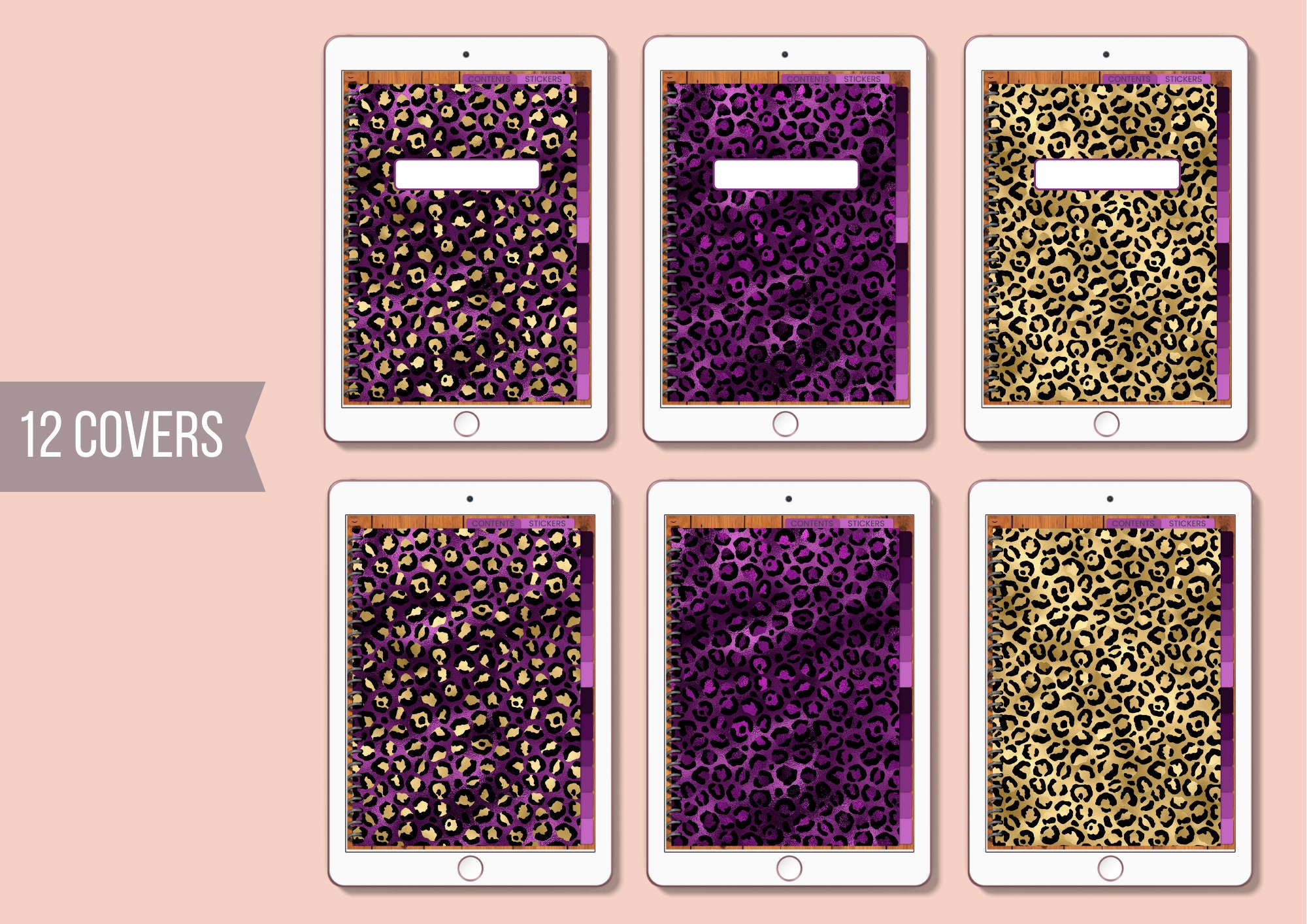 Purple Leopard Print DIGITAL NOTEBOOK goodnotes digital diary | Etsy