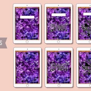 Purple MERMAID Print DIGITAL NOTEBOOK Goodnotes, Digital Diary Journal ...