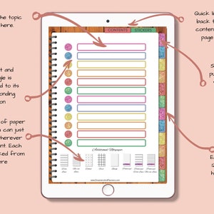 Rainbow Glitter DIGITAL NOTEBOOK Goodnotes Digital Journal - Etsy UK