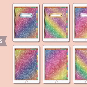 Rainbow Glitter DIGITAL NOTEBOOK Goodnotes Digital Journal - Etsy UK