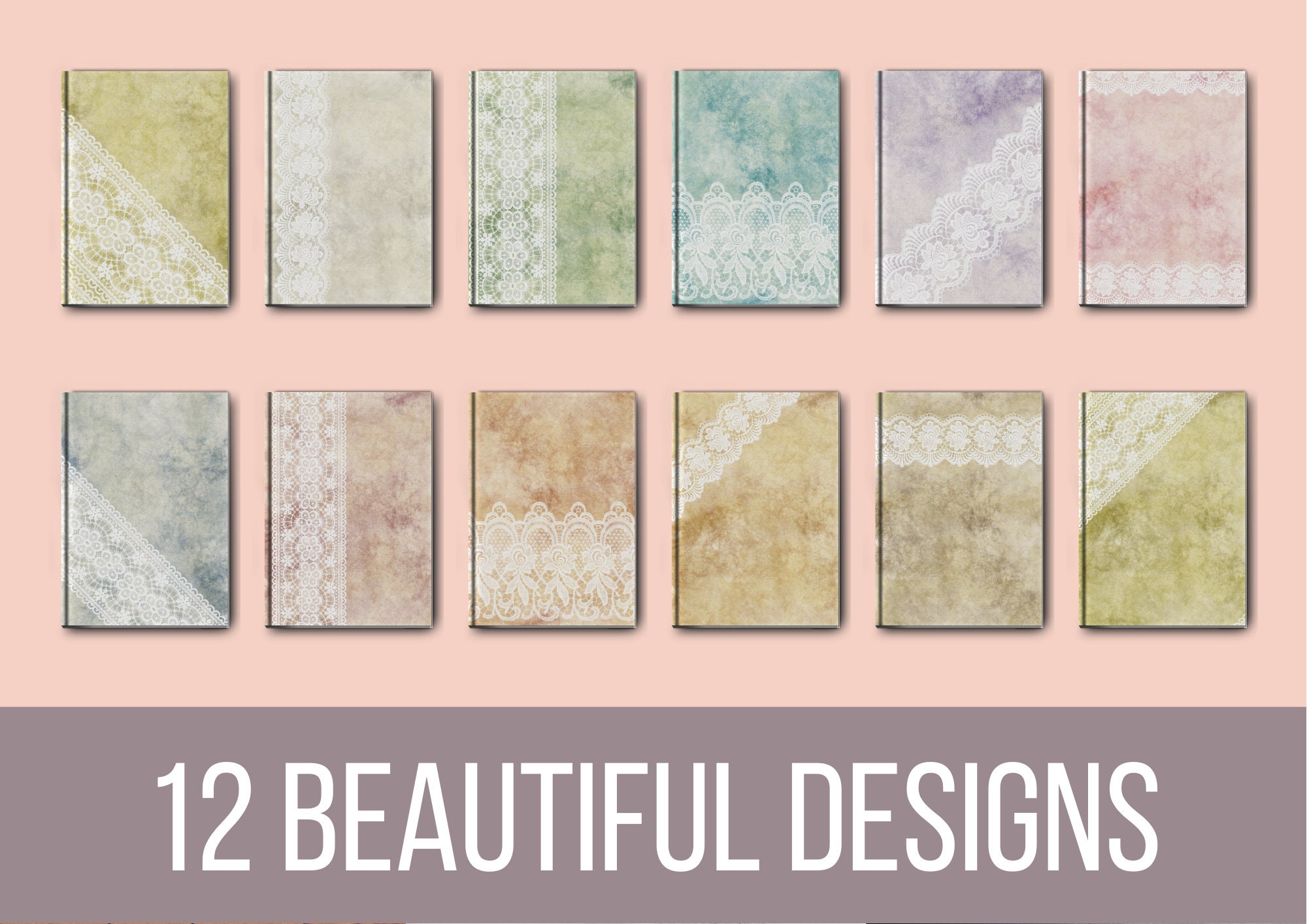 12 Grunge Lace Digital Notebook Covers Goodnotes Digital | Etsy