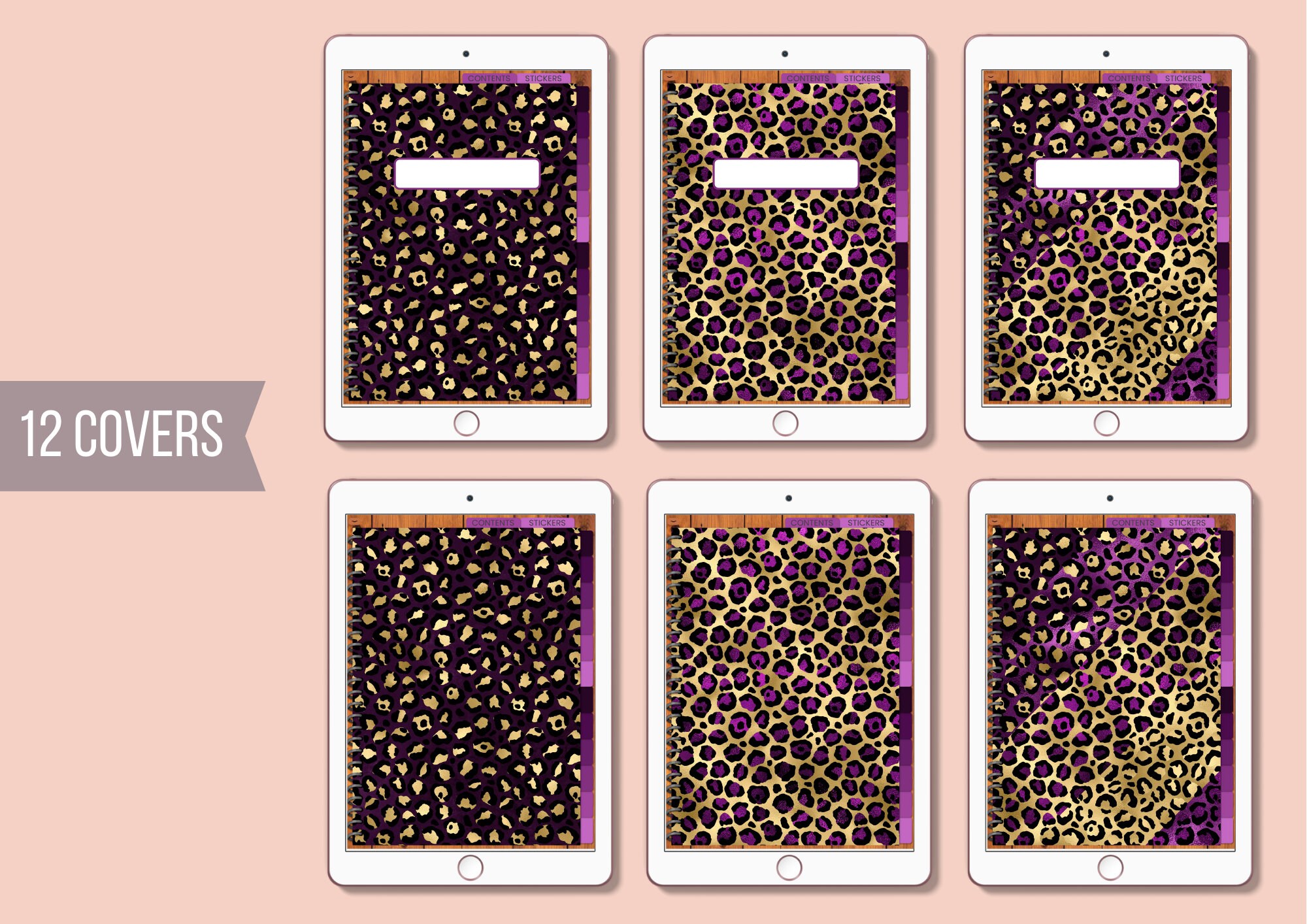 Purple Leopard Print DIGITAL NOTEBOOK goodnotes digital diary | Etsy