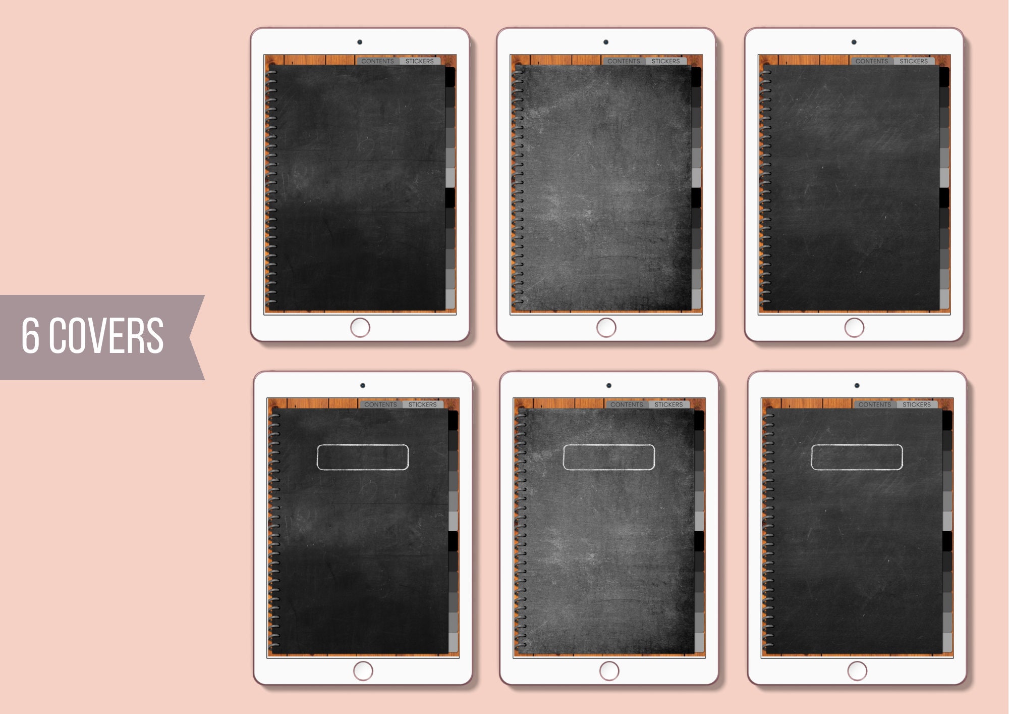 Dark Mode CHALKBOARD DIGITAL NOTEBOOK Goodnotes, Digital Journal ...