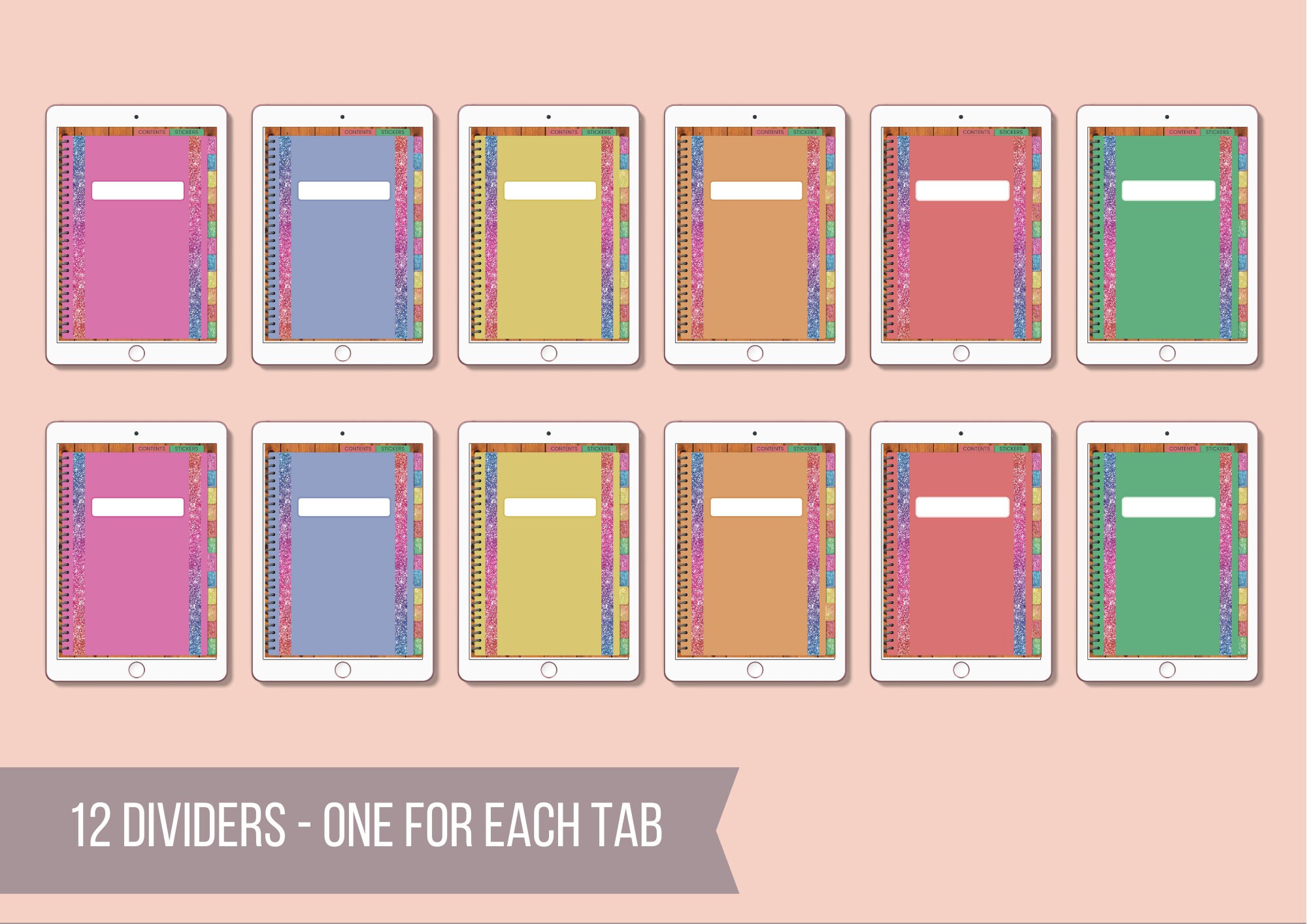 Rainbow Glitter DIGITAL NOTEBOOK Goodnotes Digital Journal - Etsy UK