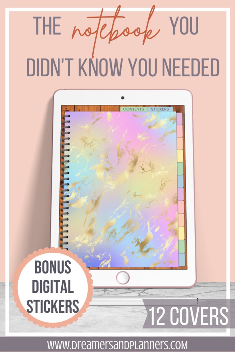 Rainbow DIGITAL NOTEBOOK Goodnotes Digital Diary Journal | Etsy UK