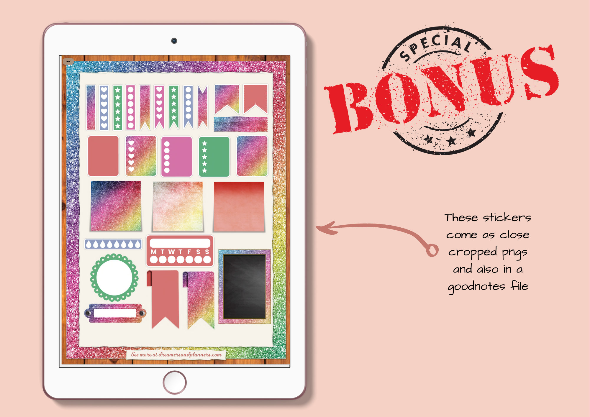 Rainbow Glitter DIGITAL NOTEBOOK Goodnotes Digital Journal - Etsy UK