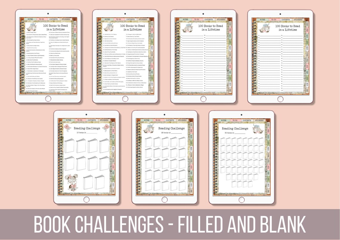 READING JOURNAL digital goodnotes digital book planner | Etsy