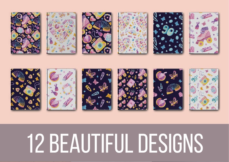 12 RETRO 90S Digital Notebook Covers Goodnotes Digital - Etsy