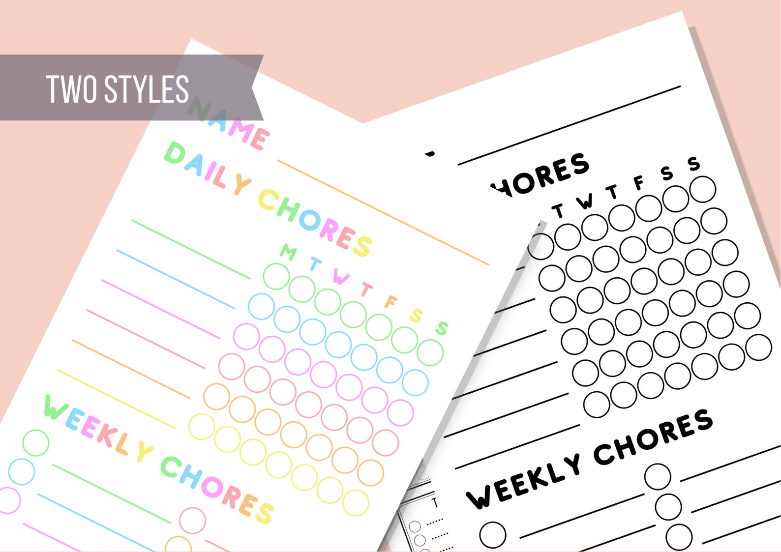 Pastel CHORE CHART Printable Planner Page Cleaning List - Etsy UK