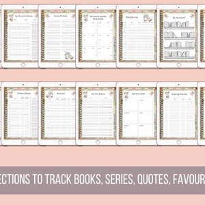 READING JOURNAL Digital Goodnotes, Digital Book Planner, Digital Tabs ...