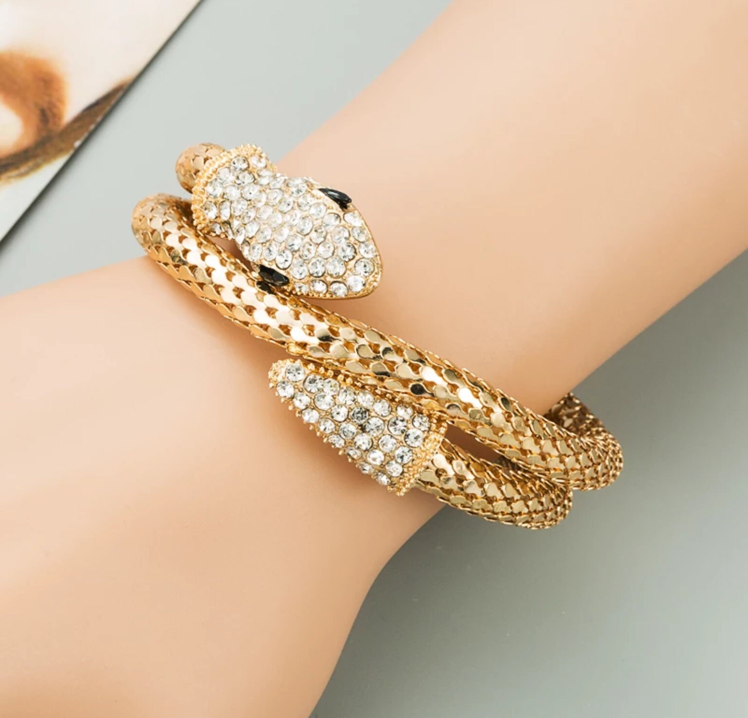 Snake Design Stretch Bracelet Bangle for Women. One Size. - Etsy UK