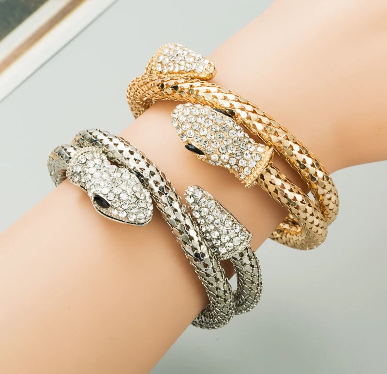 Snake Design Stretch Bracelet Bangle for Women. One Size. - Etsy UK