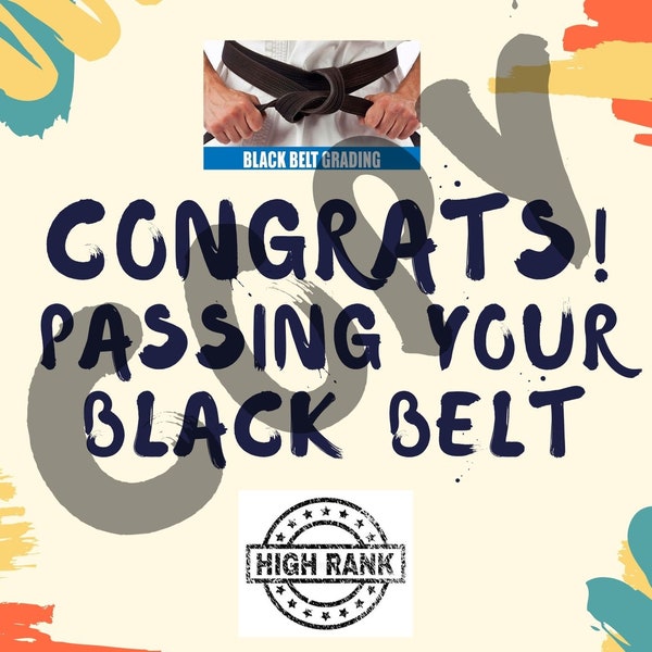 Black Belt Congratulations - Etsy