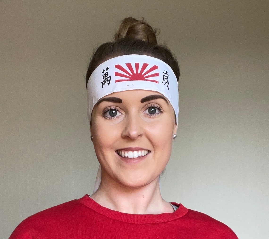 Rising Sun Headband KENDO Tenugui Samurai 200cm hachimaki | Etsy