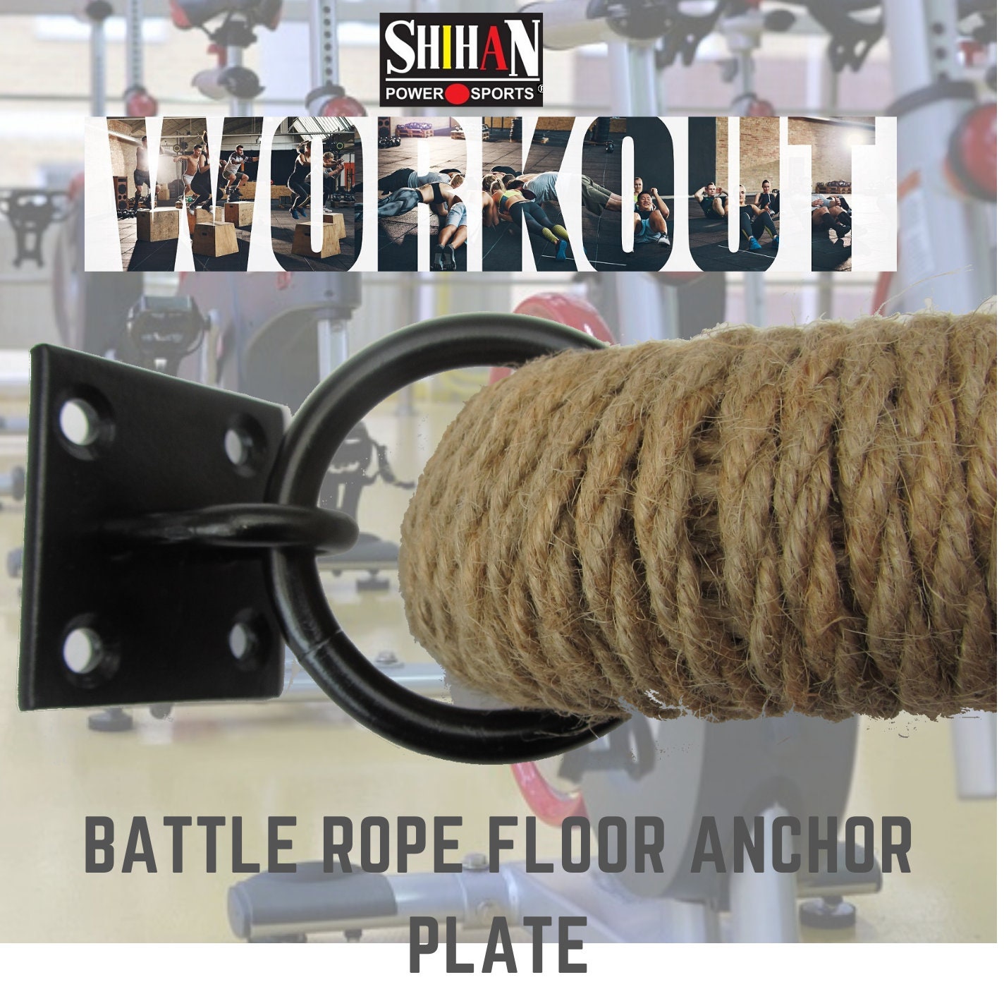 Shihan Power Sports Portable Battle Rope Strap Anchor Gym Fitness ...