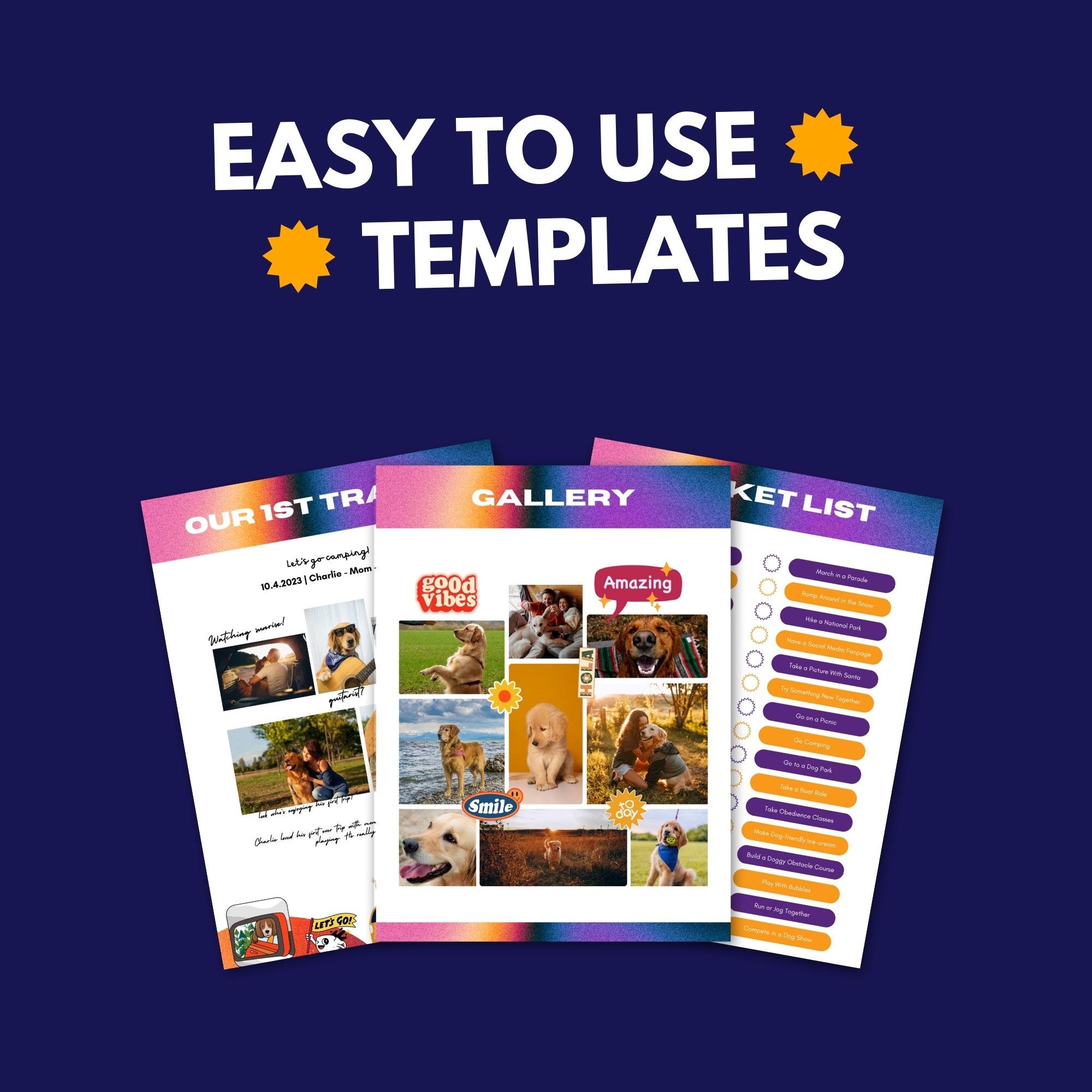 Dog Journal, Printable Dog Journal, Dog Diary, Pet Journal, Pet Memory ...