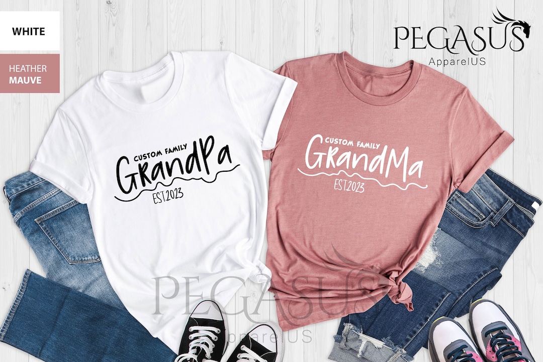 Custom Family Grandpa Grandma Shirt, Custom Family Shirt, Custom ...