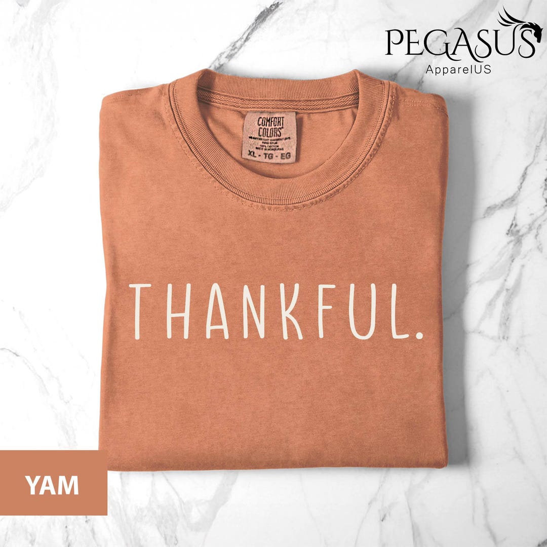 Thankful Shirt, Thanksgiving Comfort Colors® Shirt, Cute Fall Crewneck ...