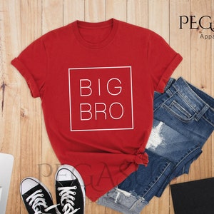 BIG BRO Shirt, Brother Square Shirt, Funny Brother T-shirt, Promoted to ...