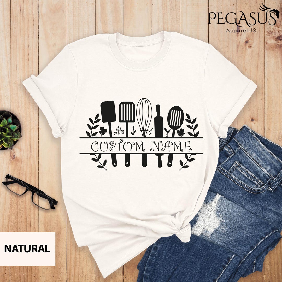 Kitchen Custom Name Shirt, Custom Chef Shirt, Kitchen Chef Shirt ...