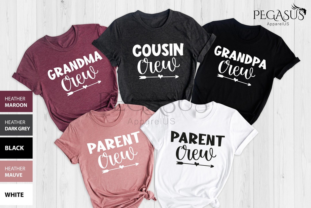 Big Family Crew Shirt, Grandma Crew, Grandpa Crew, Parent Crew Cousin ...