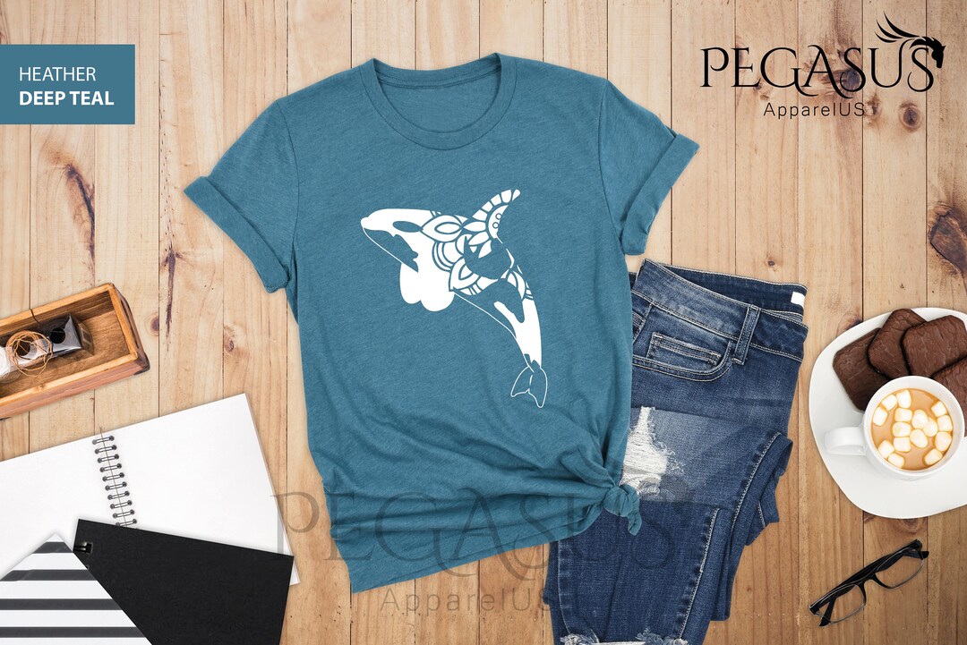 Orca Whale Mandala Shirt, Orca Family Shirt, Floral Orca Shirt, Killer ...