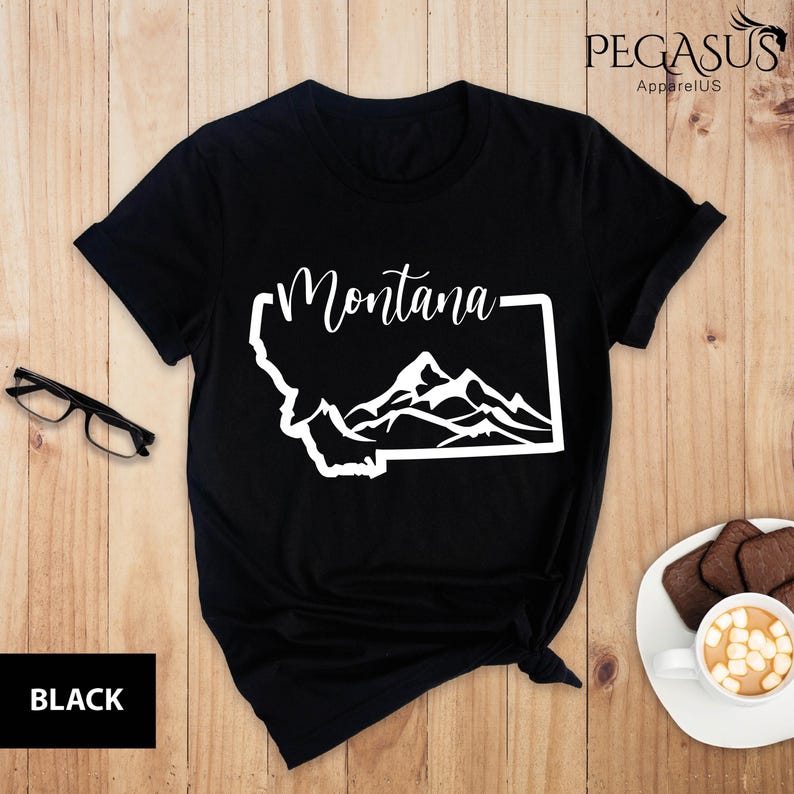 Montana Map Shirt, Home State Montana, Montana T-shirt, Montana Lover ...