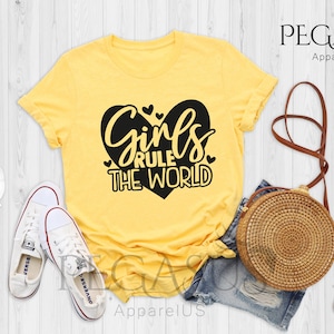 Girls Rule the World Shirt Feminist Tee Girls Power Shirt - Etsy