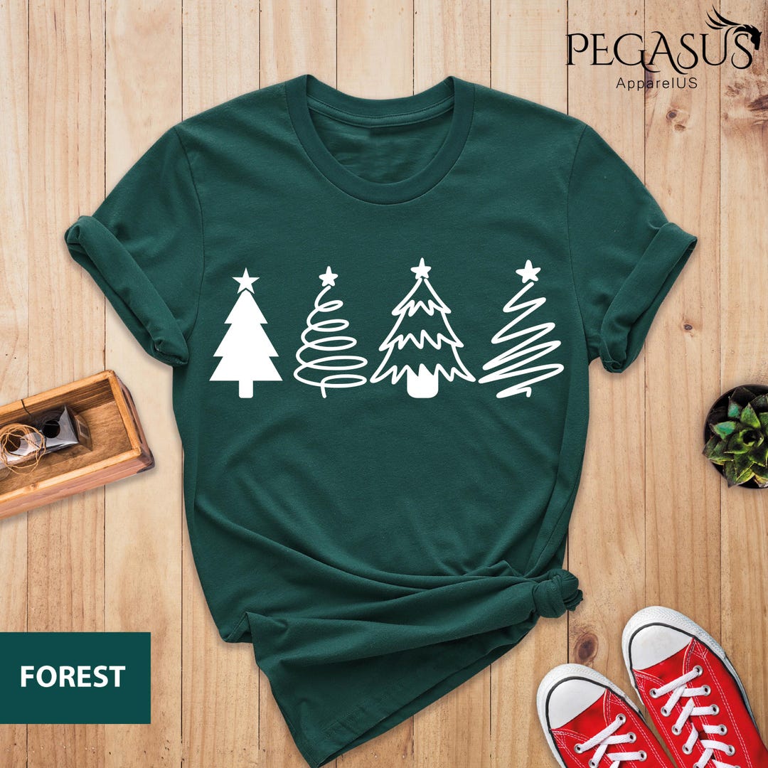Christmas Trees Shirt, Pine Trees, Nature Lover Gift, Holiday Shirt ...