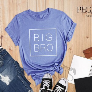 BIG BRO Shirt, Brother Square Shirt, Funny Brother T-shirt, Promoted to ...