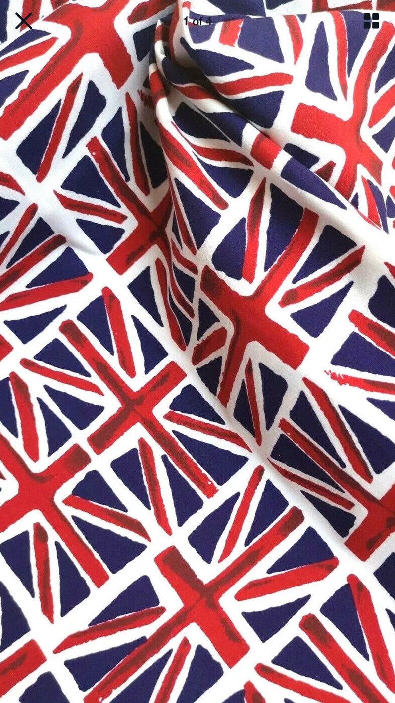 Union Jack UK GB Flag Material Fabric Rememberance | Etsy