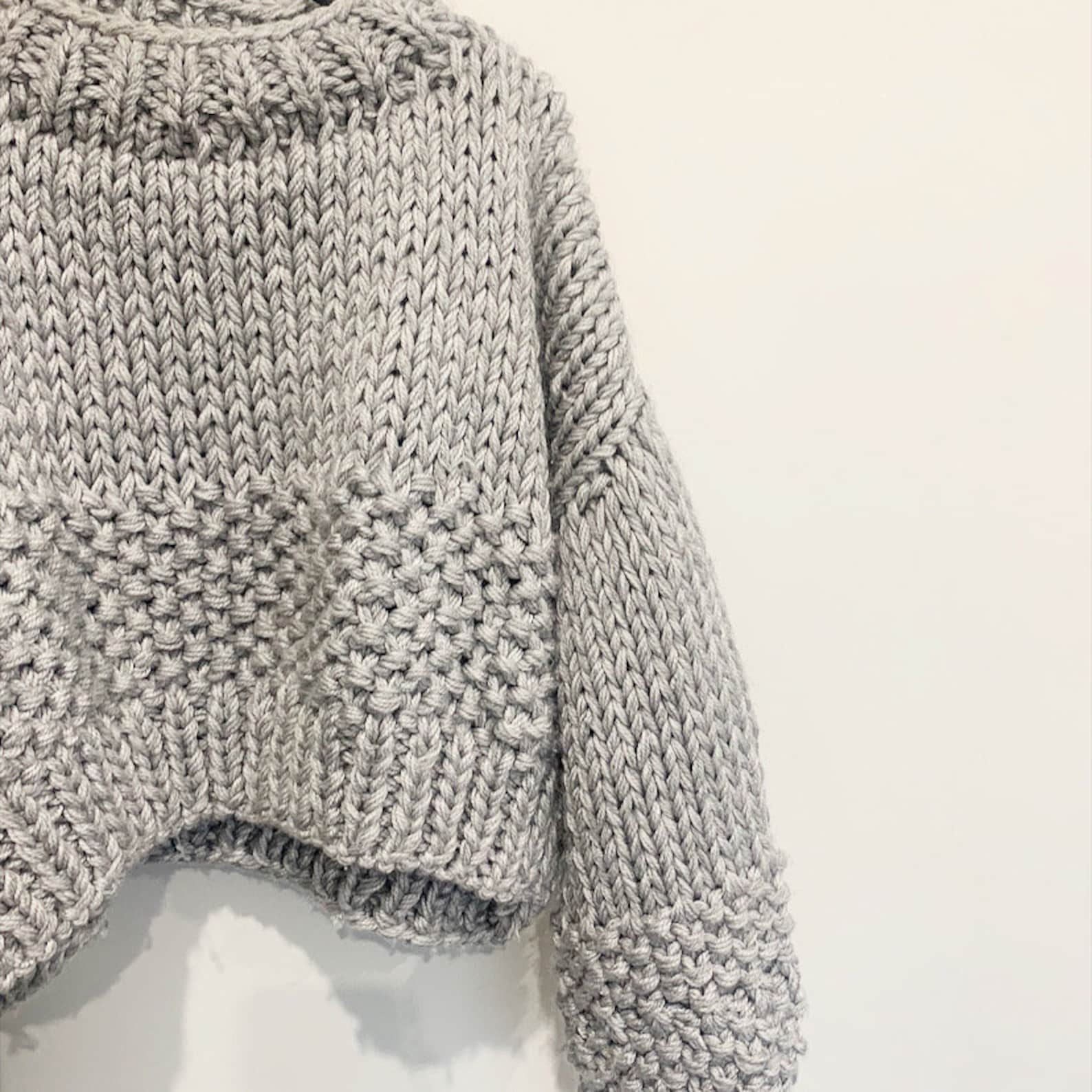 Chunky Knitted Sweater Pattern PDF Knitting Pattern by Girl - Etsy ...