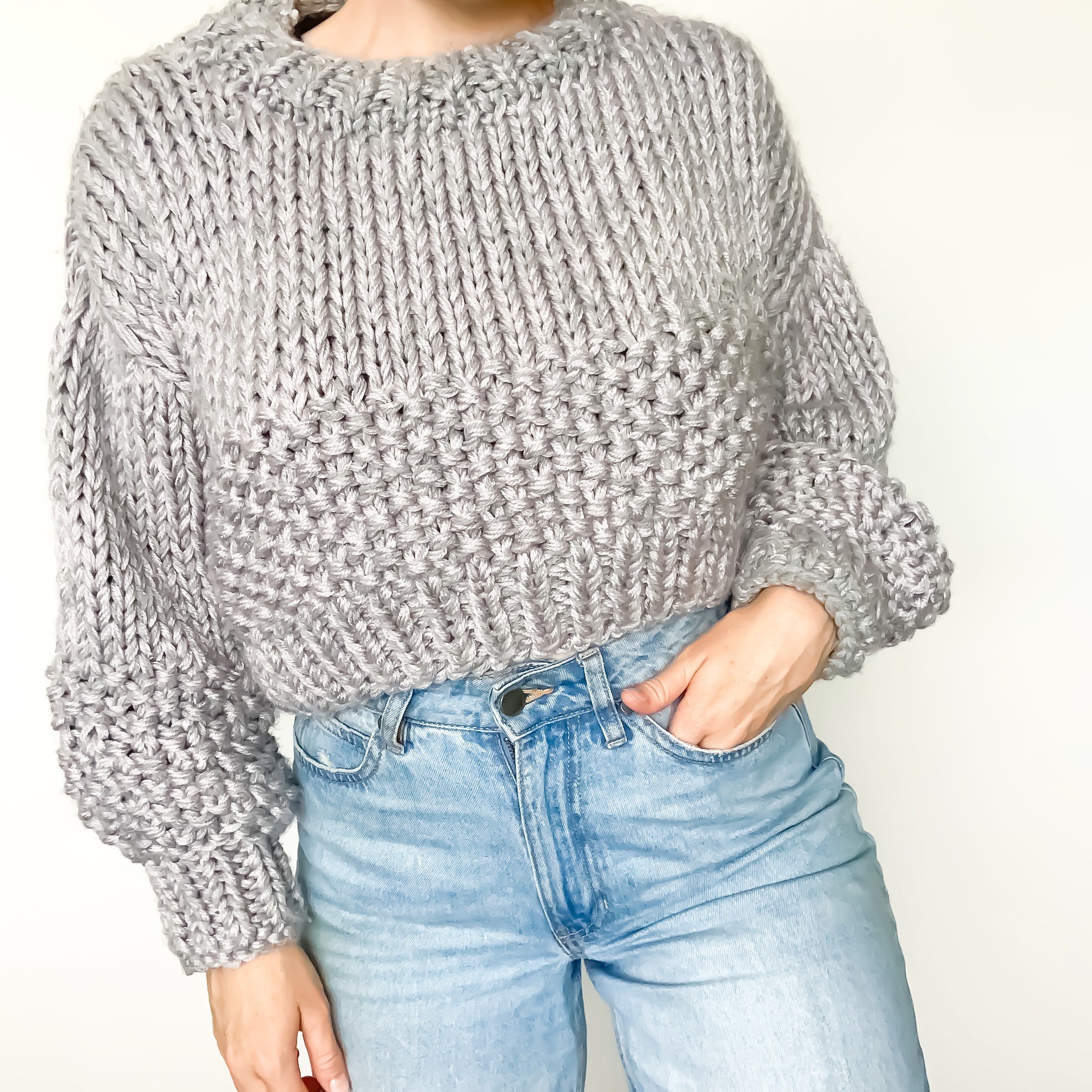 Chunky Knitted Sweater Pattern PDF Knitting Pattern by Girl - Etsy ...