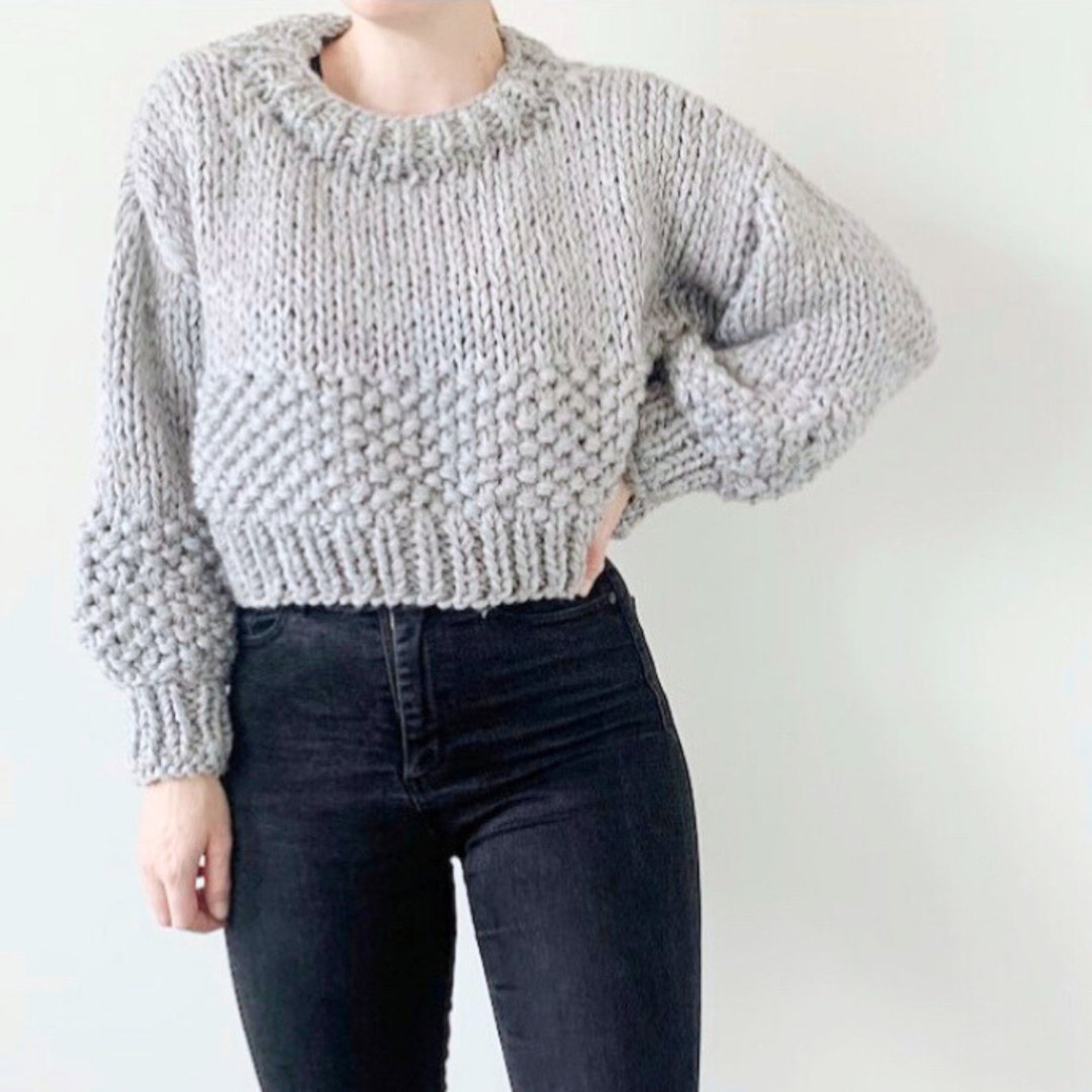 Chunky Knitted Sweater Pattern PDF Knitting Pattern by Girl - Etsy ...