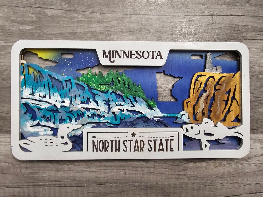 Custom Minnesota Sign: Laser Cut, Hand Painted, Personalized Decor - Etsy
