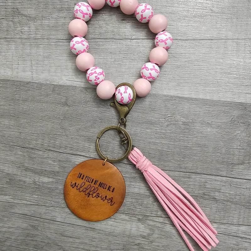 Breast Cancer Keychain - Etsy