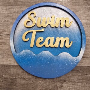 Hand Painted Layered Wood Swim Team Decor - Etsy