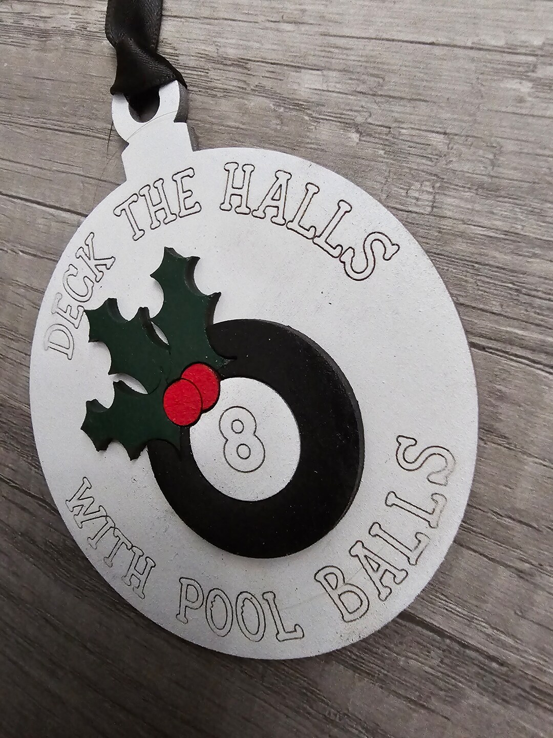 Personalized Pool Christmas Ornament: Hand-painted 8-ball Ornament - Etsy