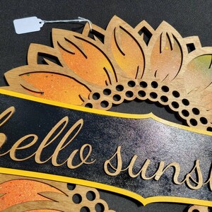 Hello Sunshine Sign, Sunflower Sign, Sunflower Home Decor, Sunflower ...