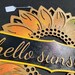 Hello Sunshine Sign Sunflower Sign Sunflower Home Decor - Etsy