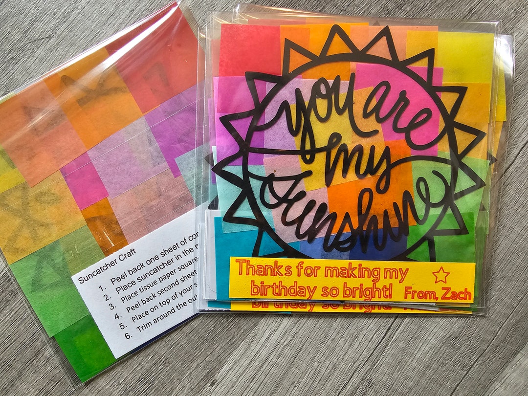Mini Sunshine Suncatcher Craft Kit: Spring Kid's Activity - Etsy