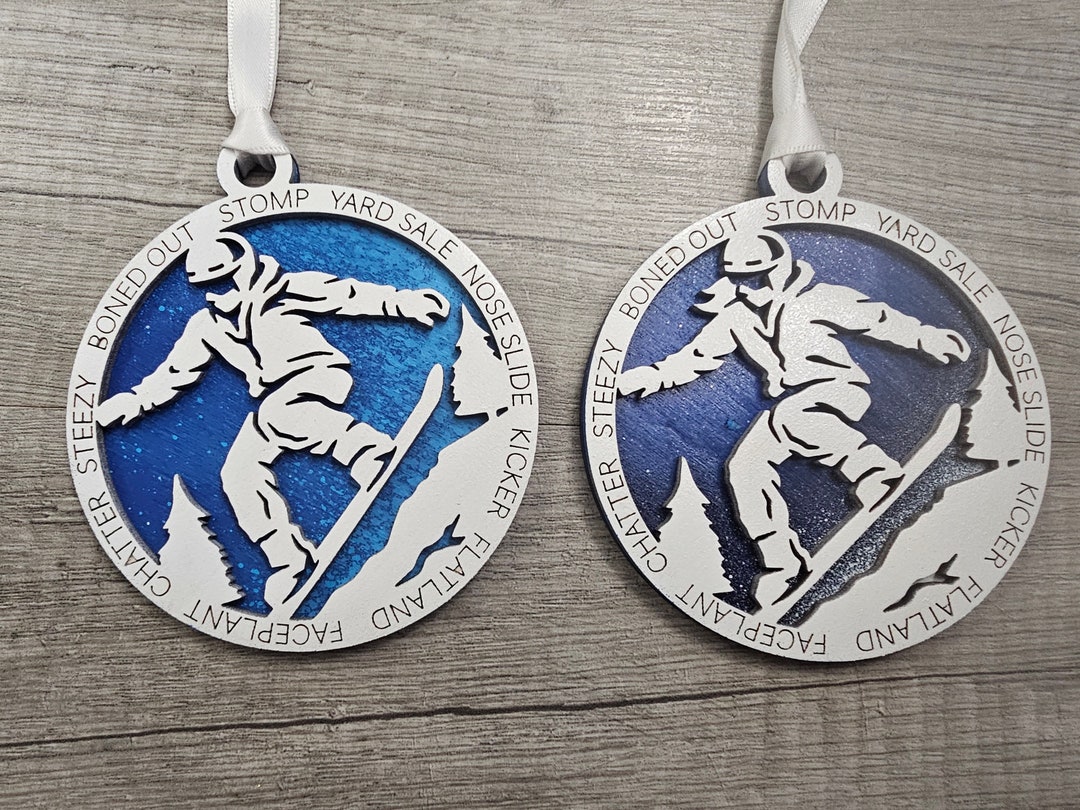 Custom Snowboard Ornament, Personalized Snowboard Ornament, Snow Board ...