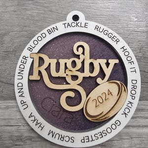 Personalized Laser Cut Rugby Ornament, Custom Team Gift - Etsy