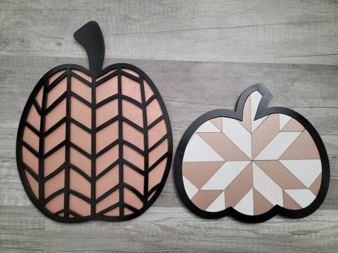 Hand Painted Chevron Pumpkin Sign: Fall Tiered Tray Decor - Etsy