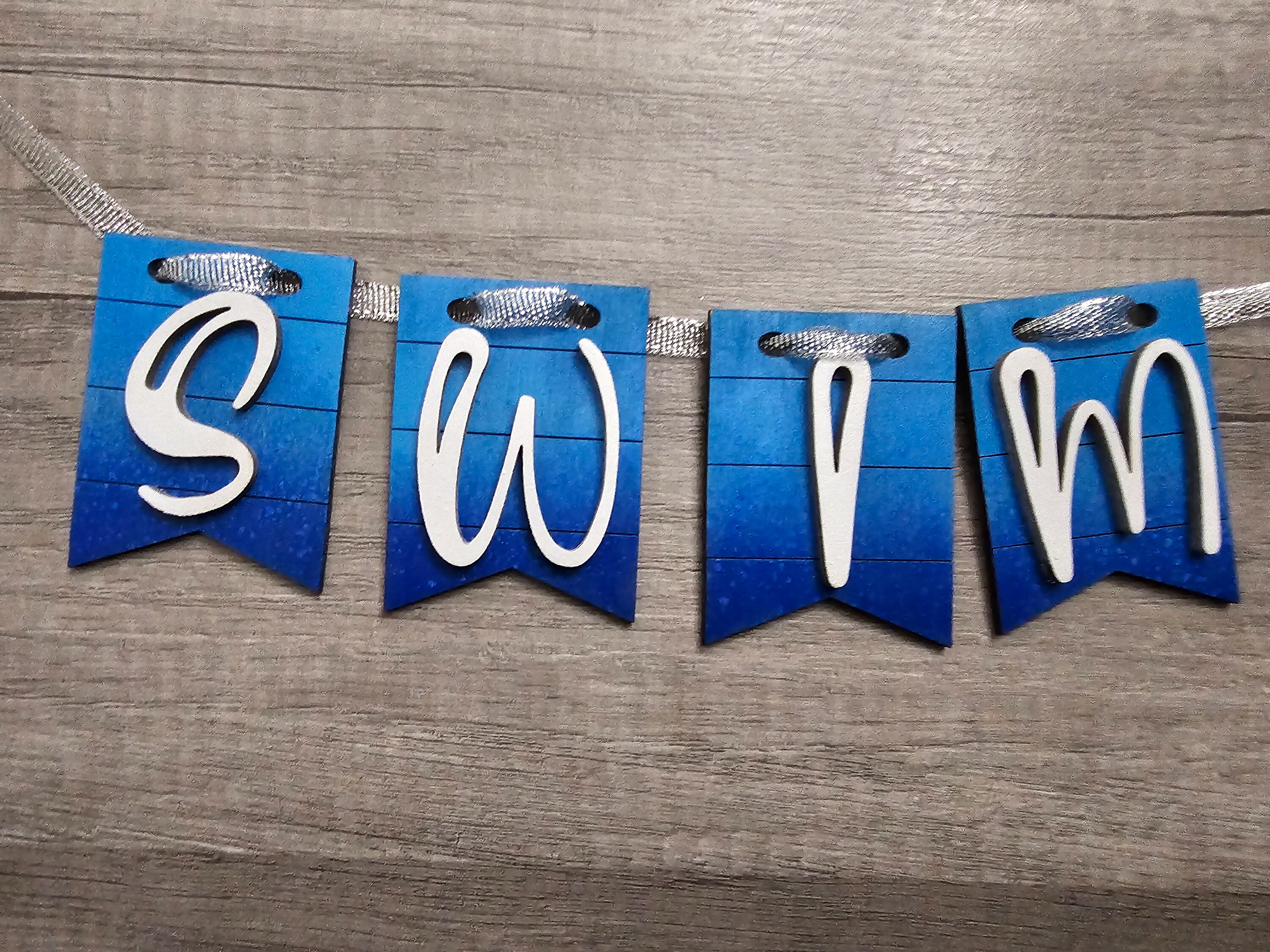 Hand Painted Layered Wood Swim Team Decor - Etsy