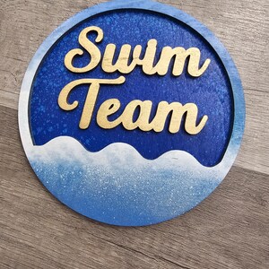 Hand Painted Layered Wood Swim Team Decor - Etsy